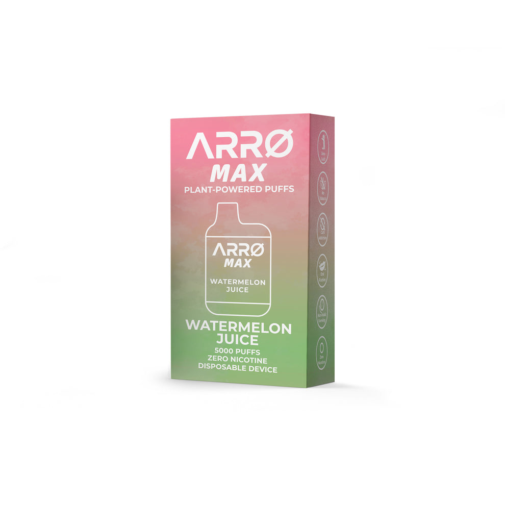 ARRØ MAX Nicotine Free Vape – Watermelon Juice | Disposable | 5,000 ...